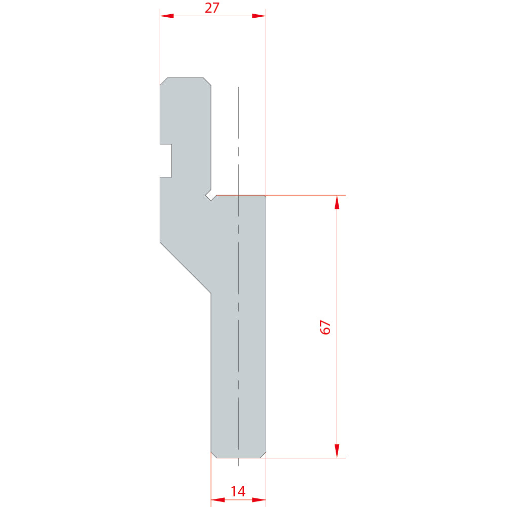 Amada press brake Radius tools holder - 1036 – Fabtooling CANADA