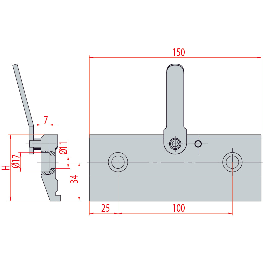 Amada press brake Safety clamp with top handle - 4021 – Fabtooling CANADA
